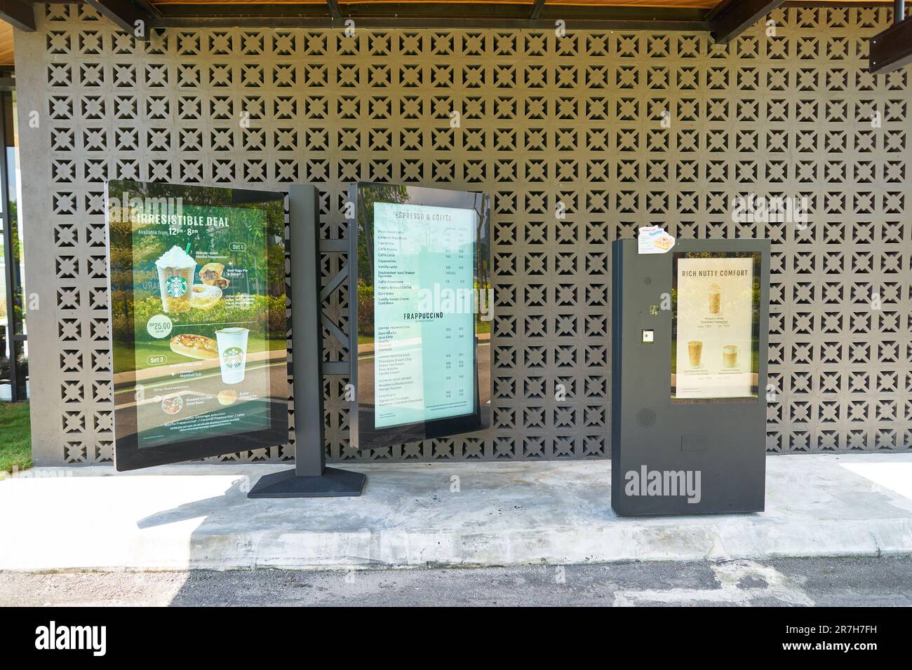 Starbucks drive thru menu hi-res stock photography and images - Alamy