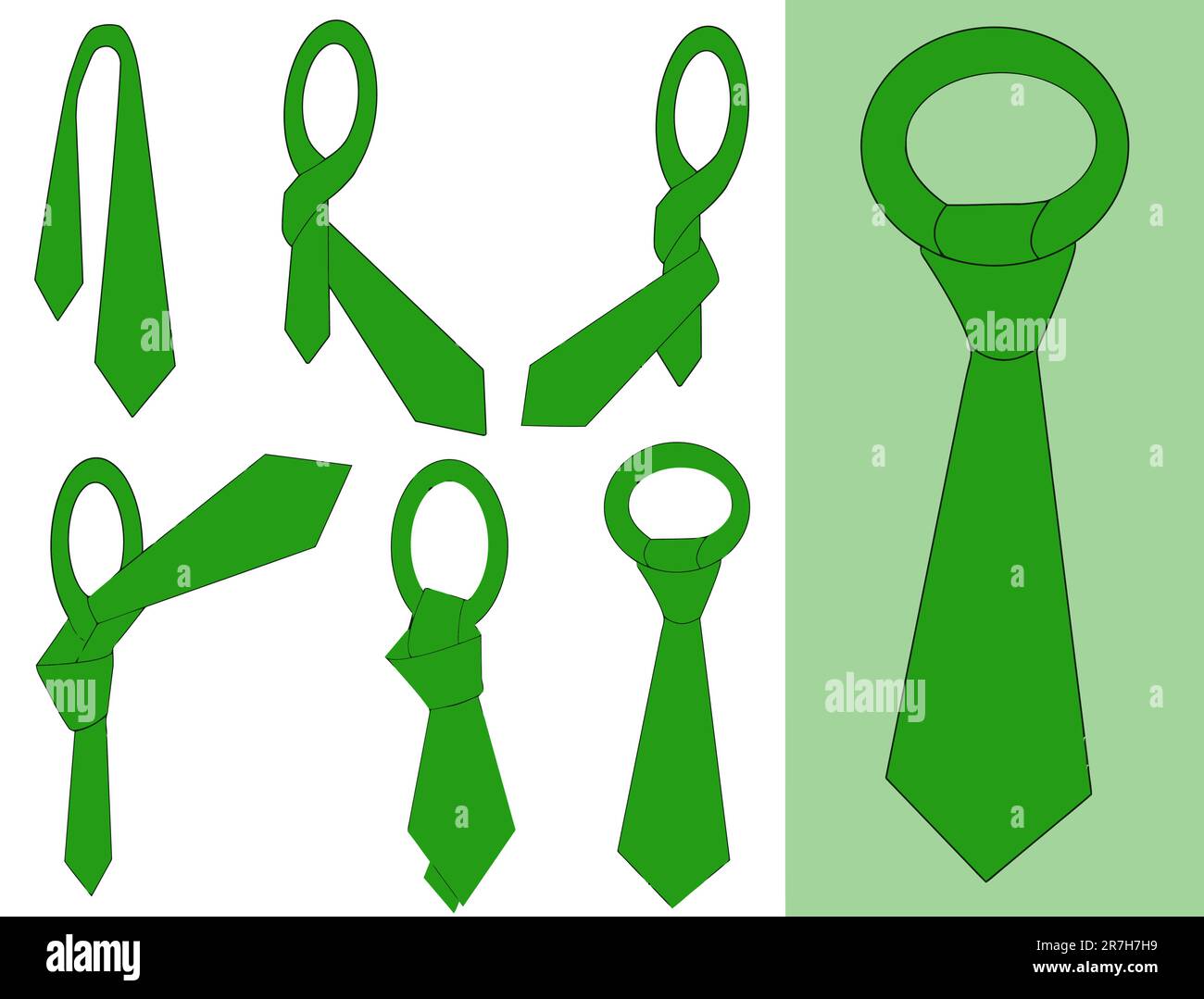 Tie and knot instructions, vector illustration Stock Vector Image & Art ...
