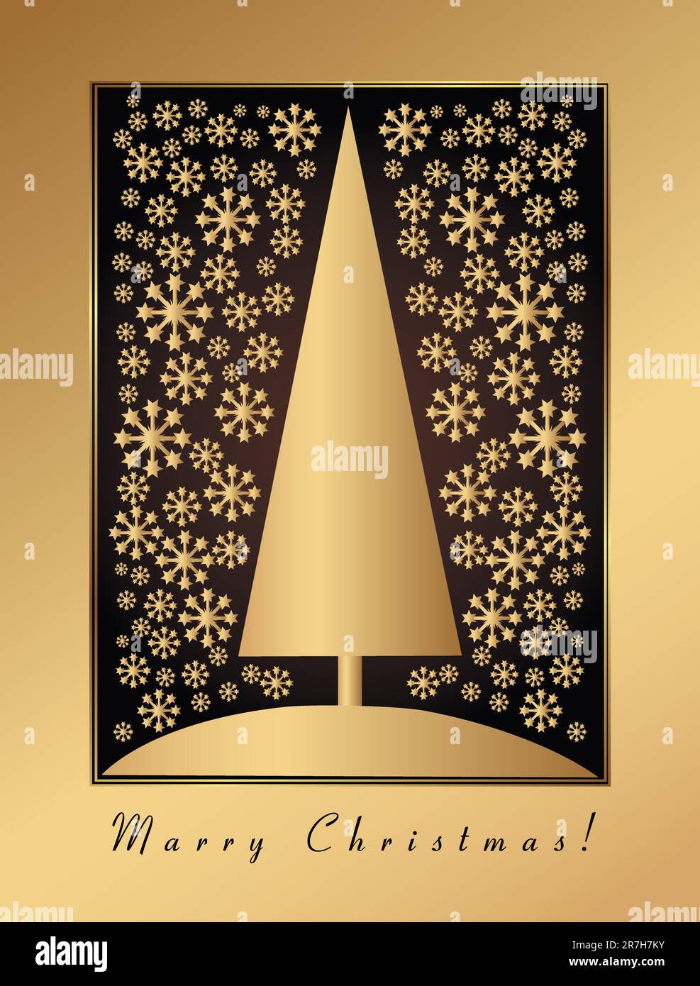 New year tree snow Stock Vector Images - Alamy