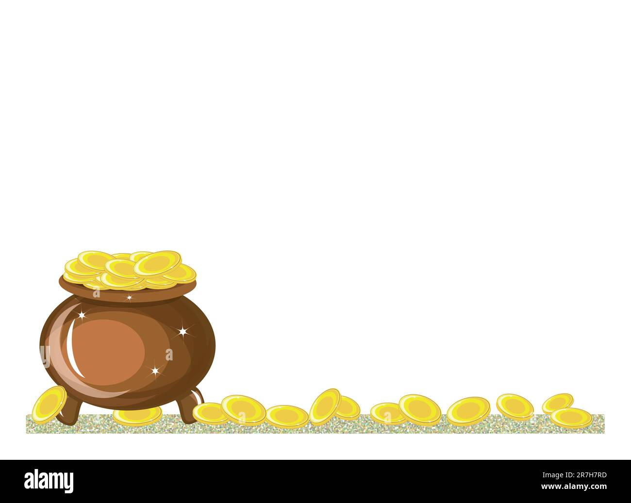 Gold coin pot Stock Vector Images - Alamy