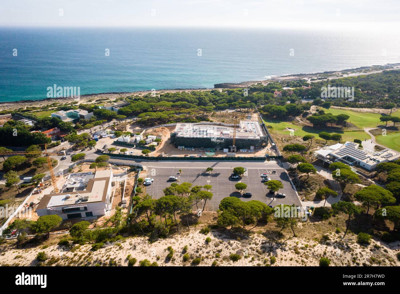 Aerial drone view of Cristiano Ronaldo's under construction luxurious ...