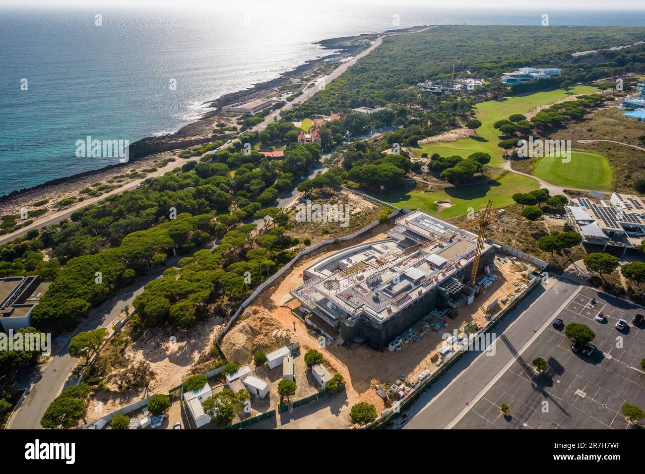 Aerial drone view of Cristiano Ronaldo's under construction luxurious ...