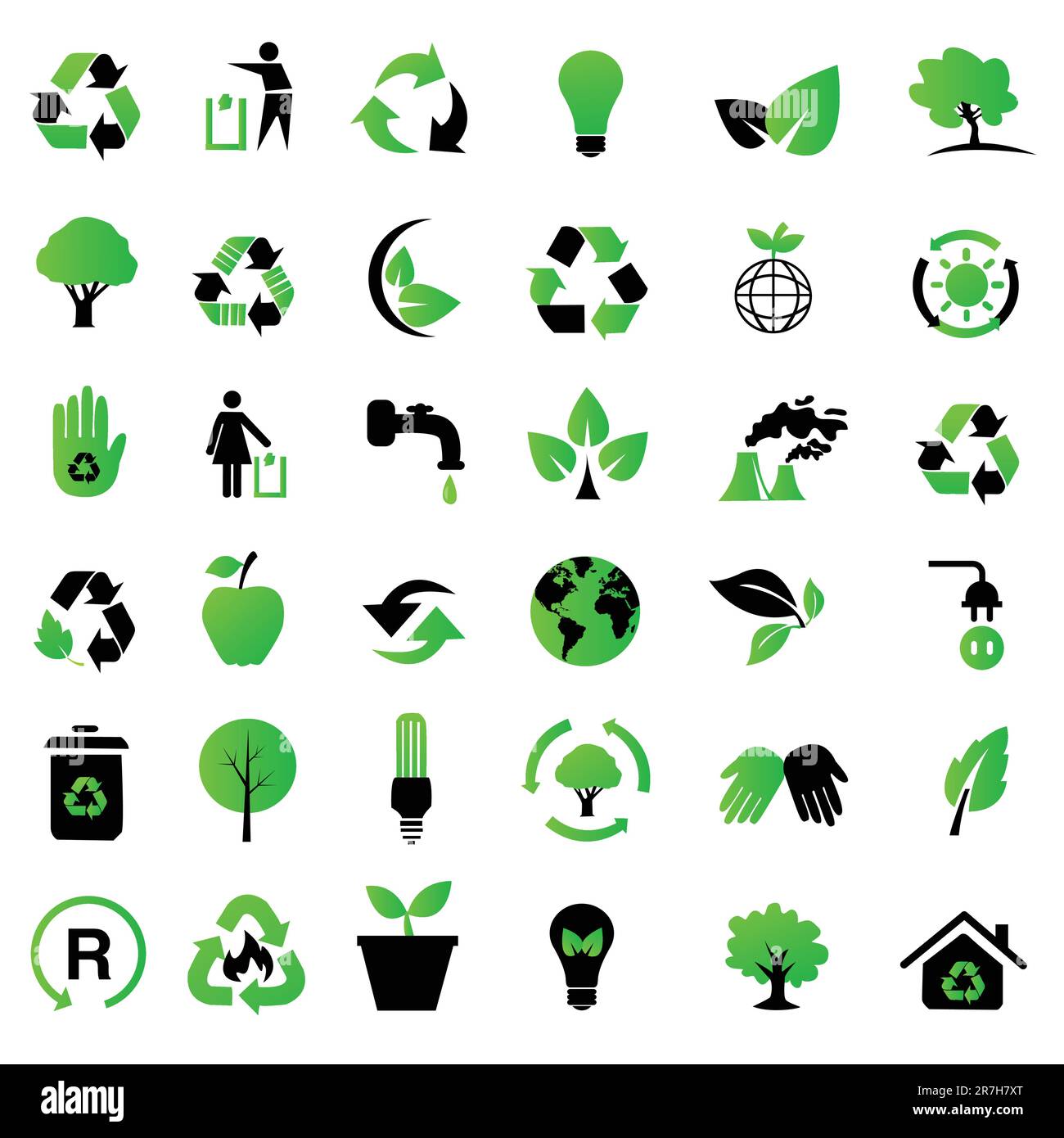 Vector set of environmental / recycling icons Stock Vector Image & Art ...