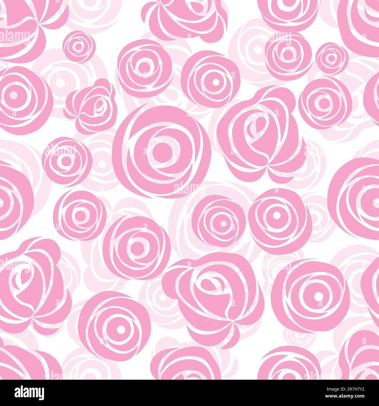 Seamless flower background with rose, element for design, vector ...