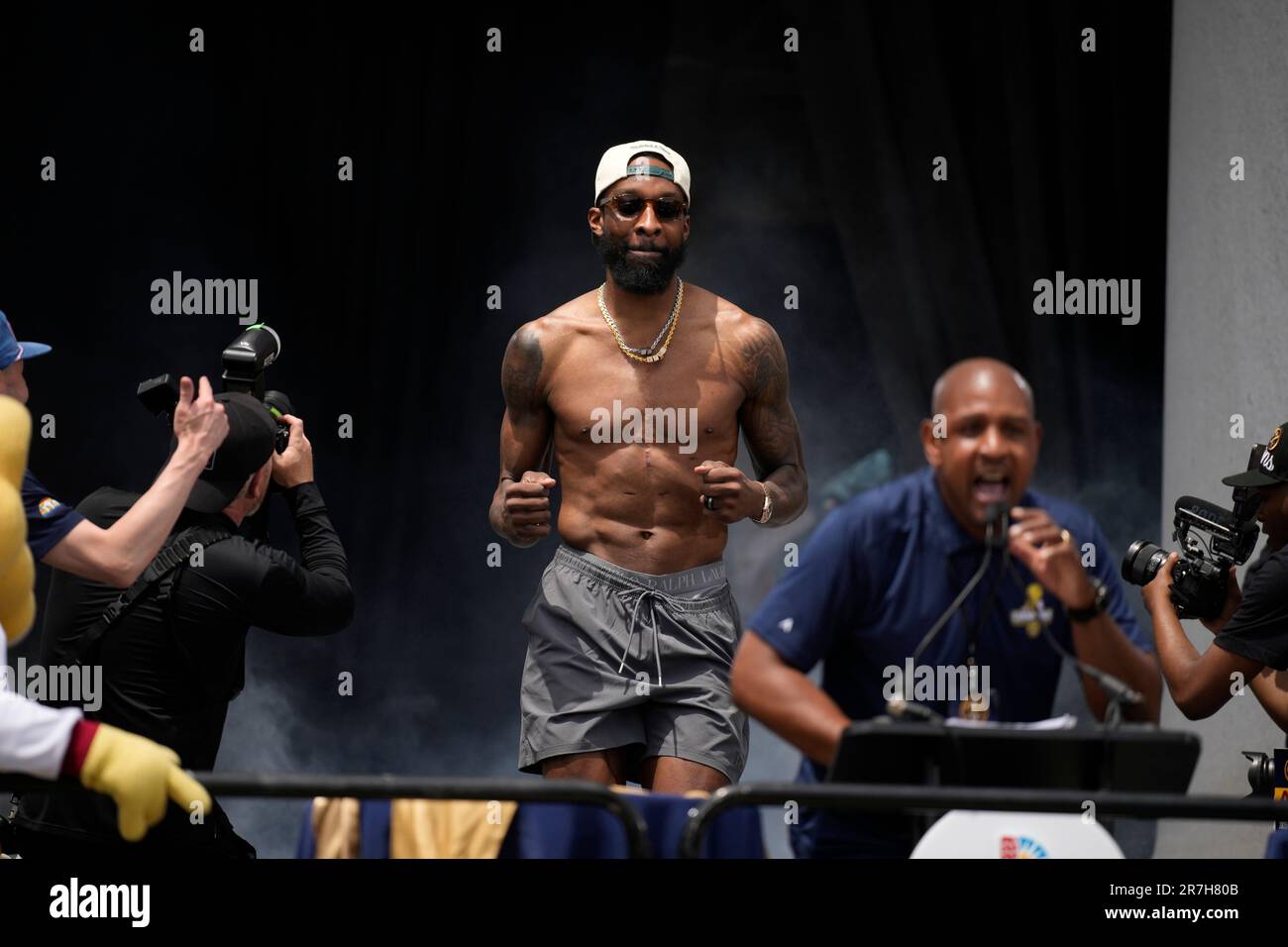 Denver Nuggets forward Jeff Green (32) during a rally and parade to ...