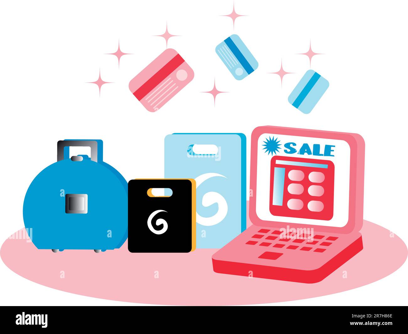 Shopping emblem Stock Vector Images - Alamy