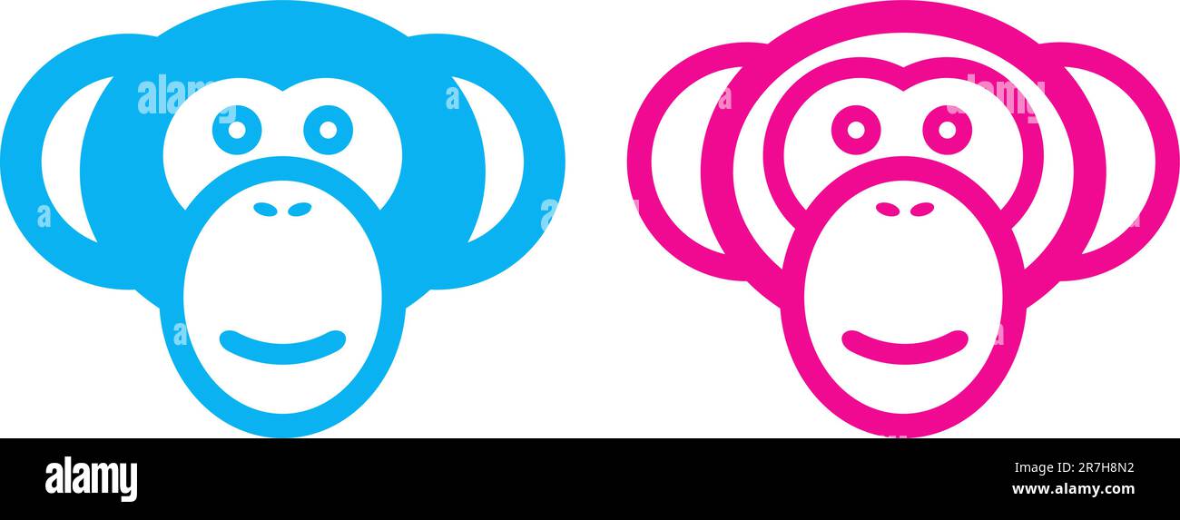 Vector male and female monkey signs Stock Vector Image & Art - Alamy