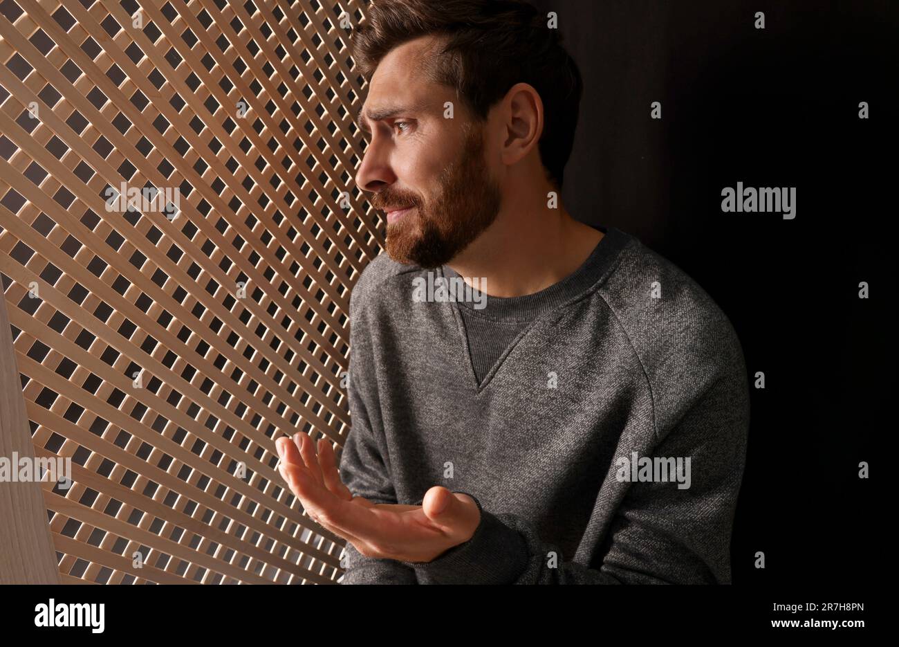 Catholic priest man talking in hi-res stock photography and images - Alamy