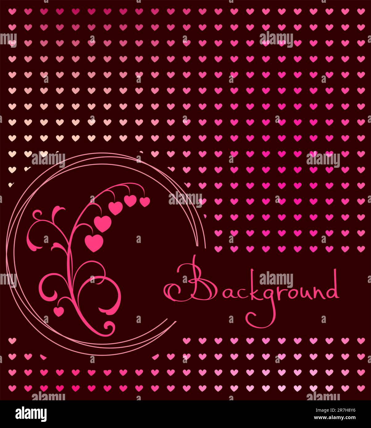 red heart floral vector background Stock Vector Image & Art - Alamy