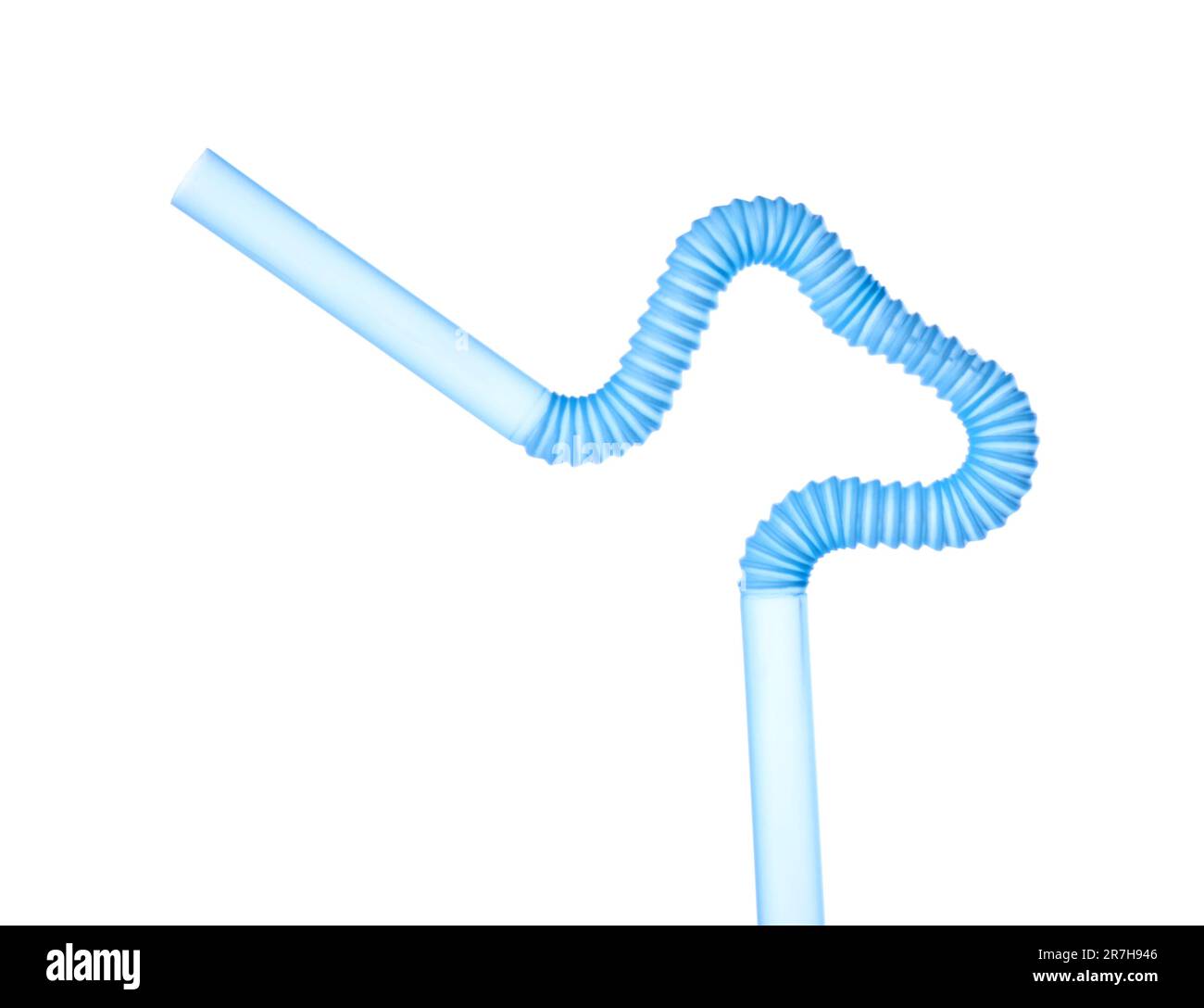 Light blue plastic cocktail straw isolated on white Stock Photo - Alamy