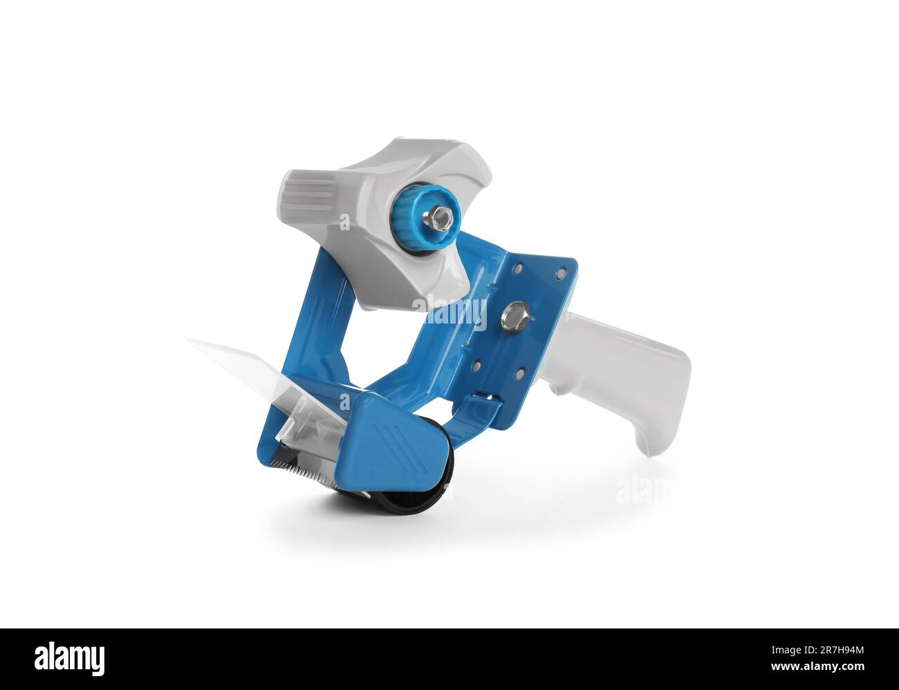 One handheld tape dispenser isolated on white Stock Photo - Alamy