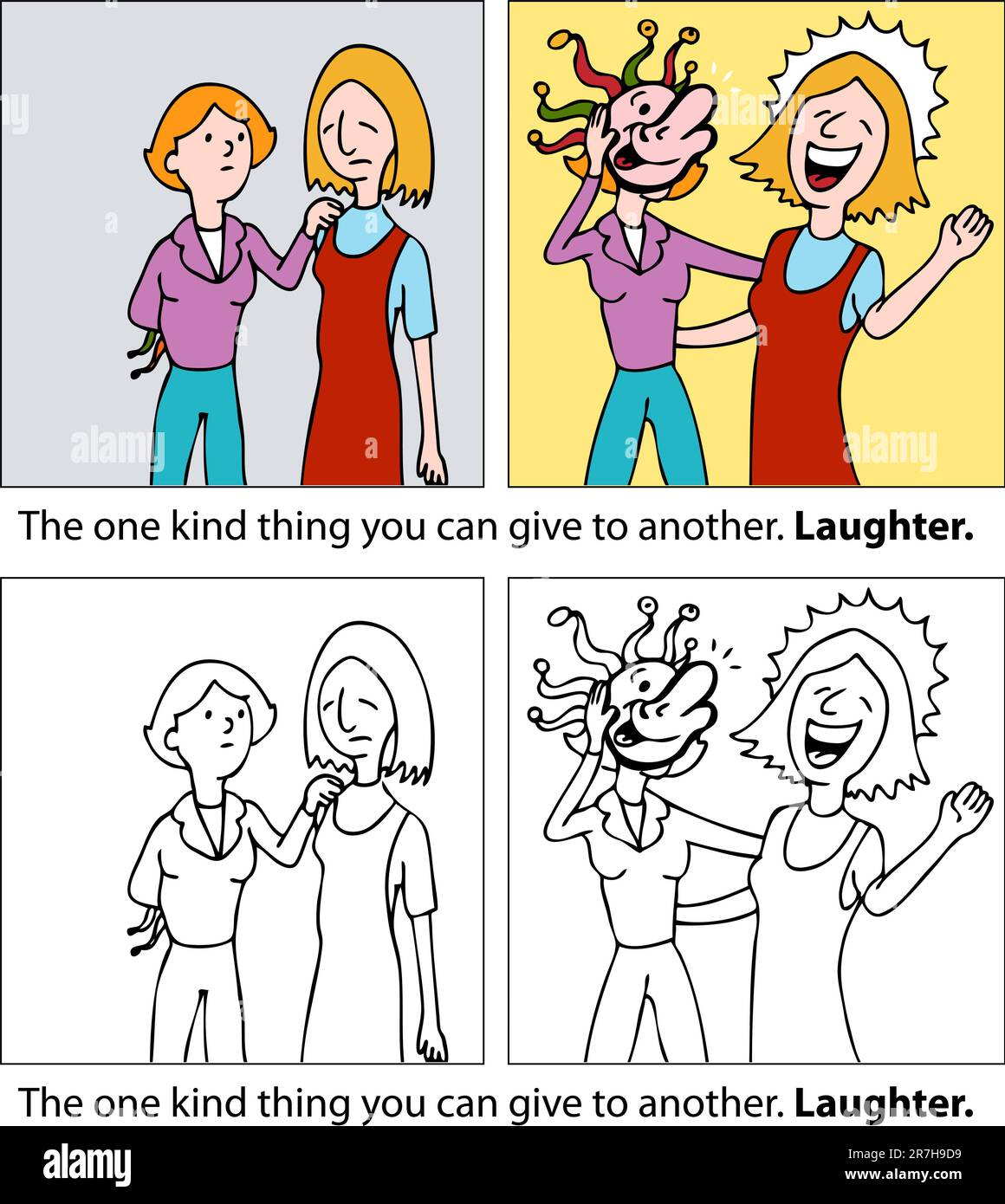 Women laughing at friend Stock Vector Images - Alamy
