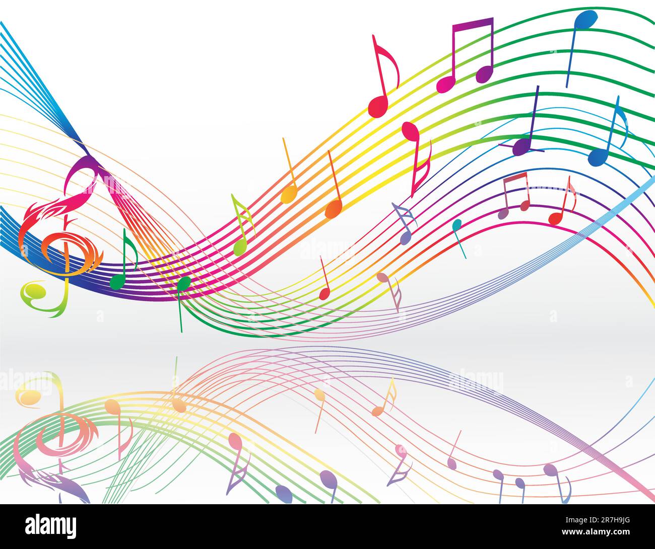 Background with music notes Stock Vector Image & Art - Alamy
