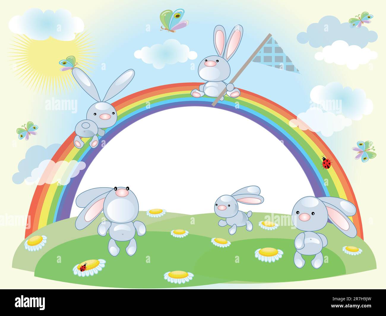 Summer and bunnies Stock Vector Image & Art - Alamy