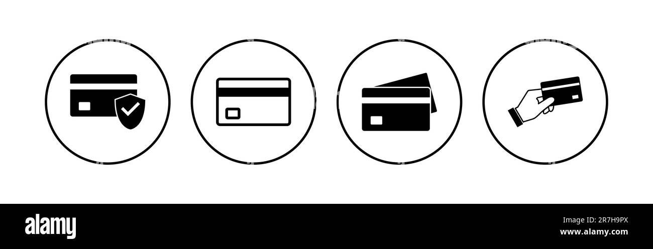 Credit card icon set. Credit card payment icon vector Stock Vector ...