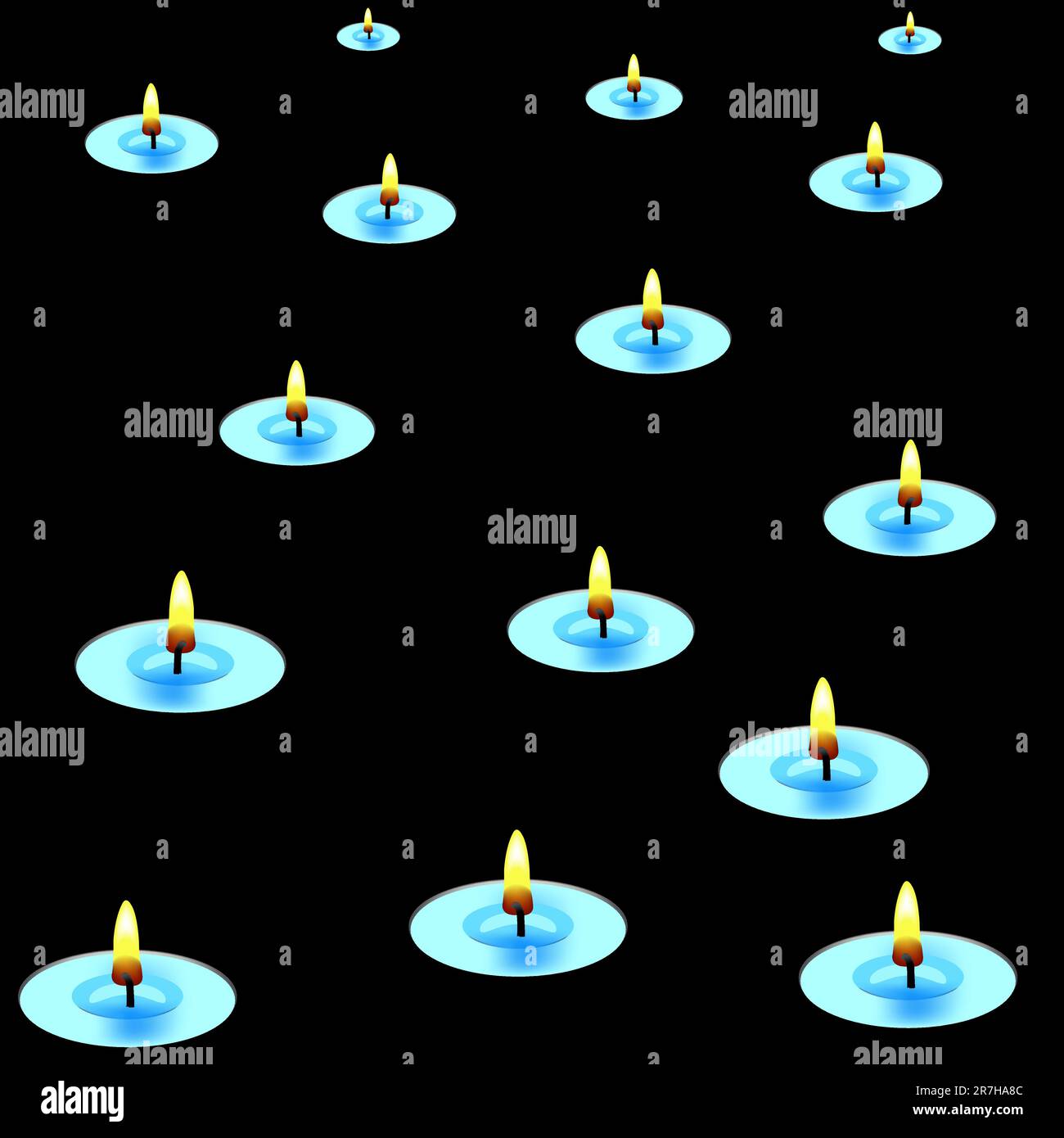 candles in the dark composition, abstract art illustration Stock Vector ...