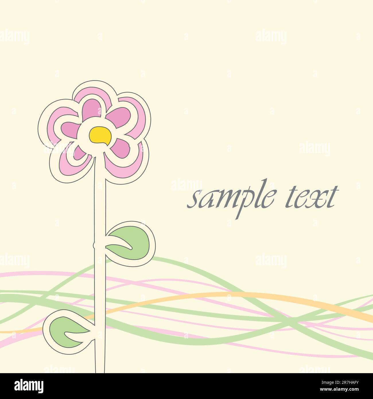 abstract background with a flower, vector illustration Stock Vector ...