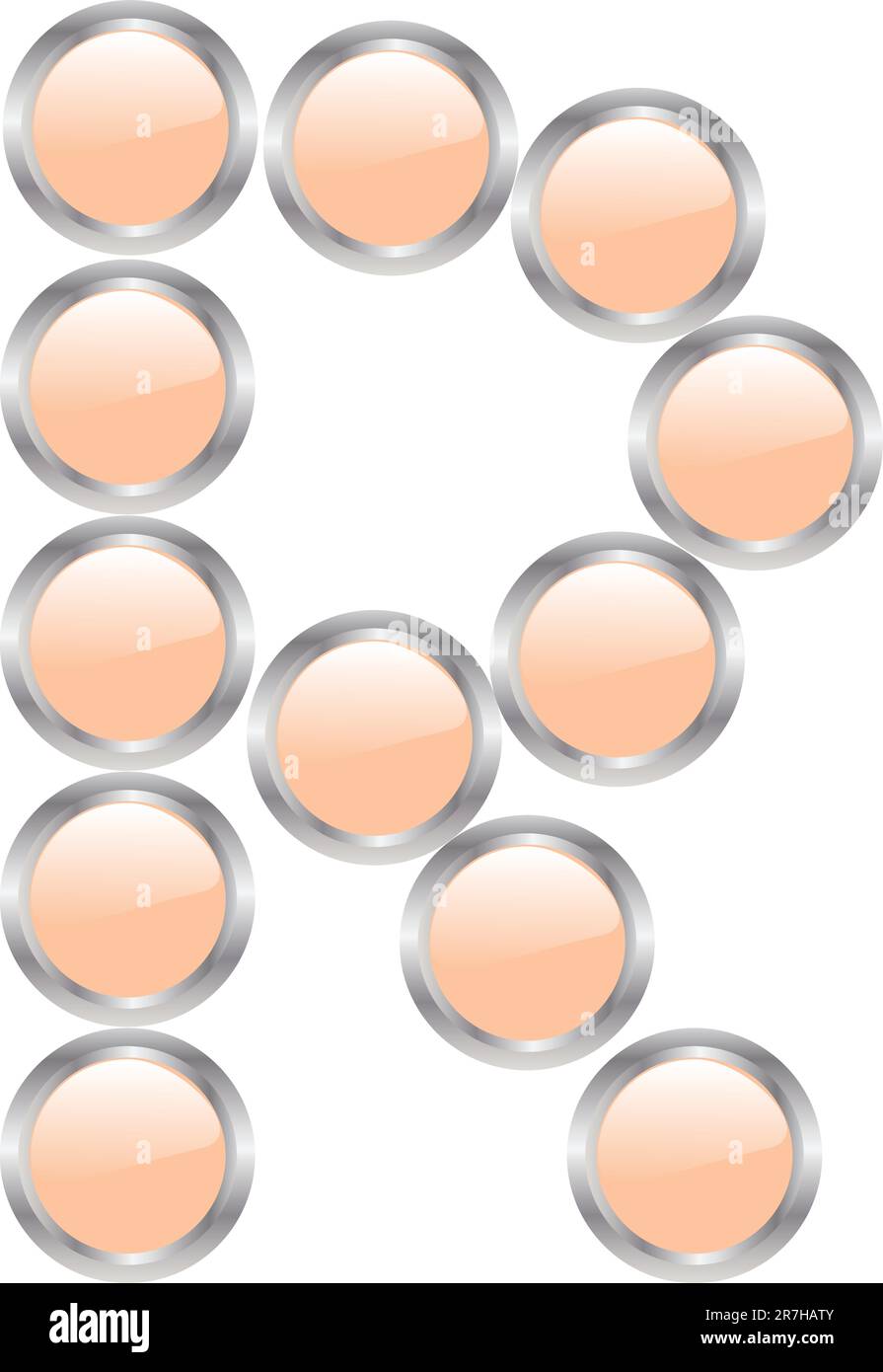 letter in button - vector Stock Vector Image & Art - Alamy