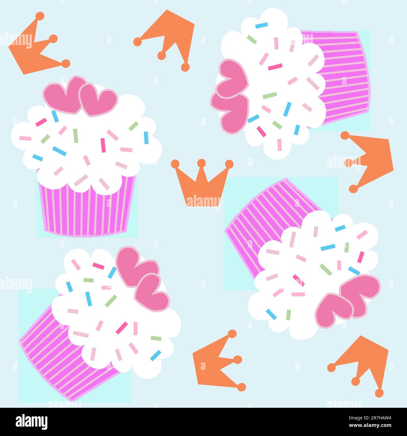 seamless cupcake pattern Stock Vector Image & Art - Alamy