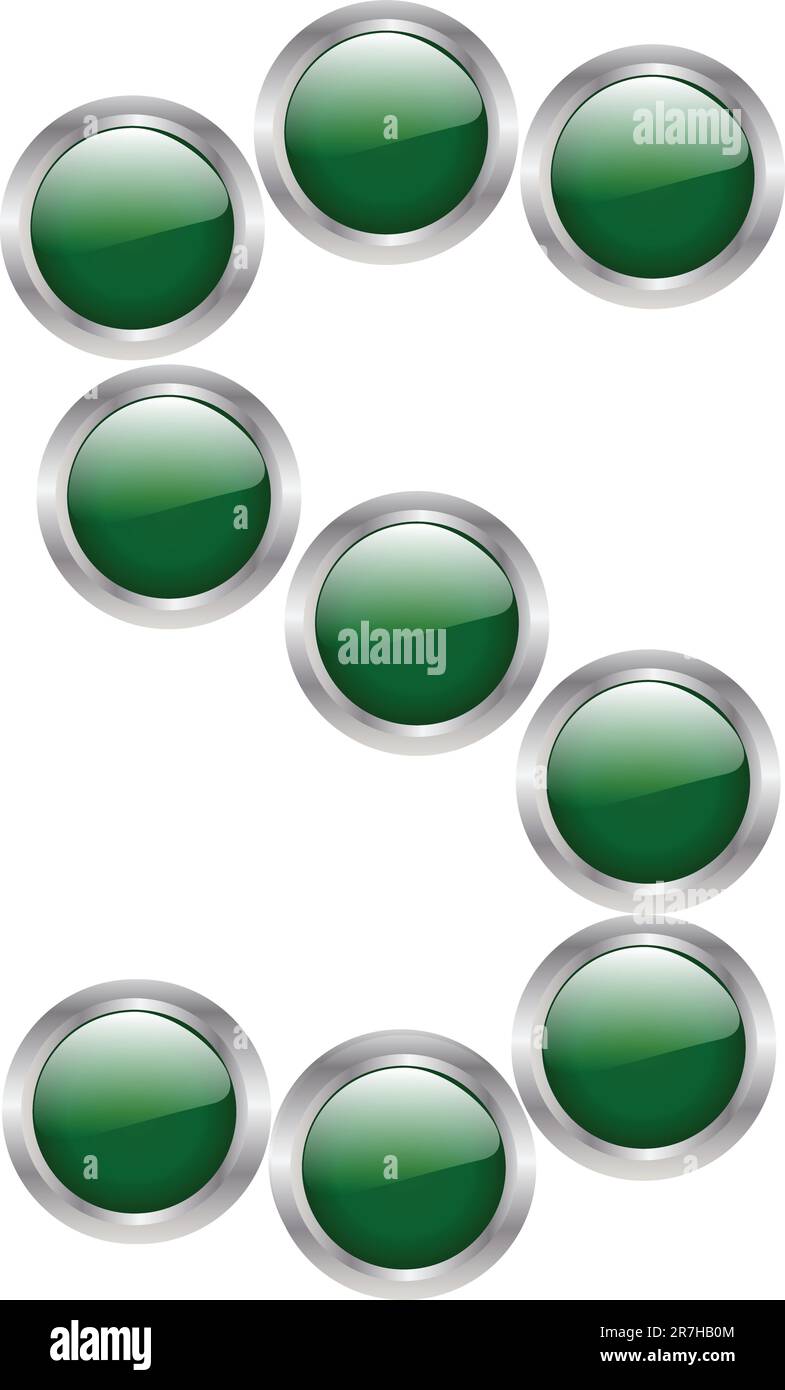 letter in button - vector Stock Vector Image & Art - Alamy