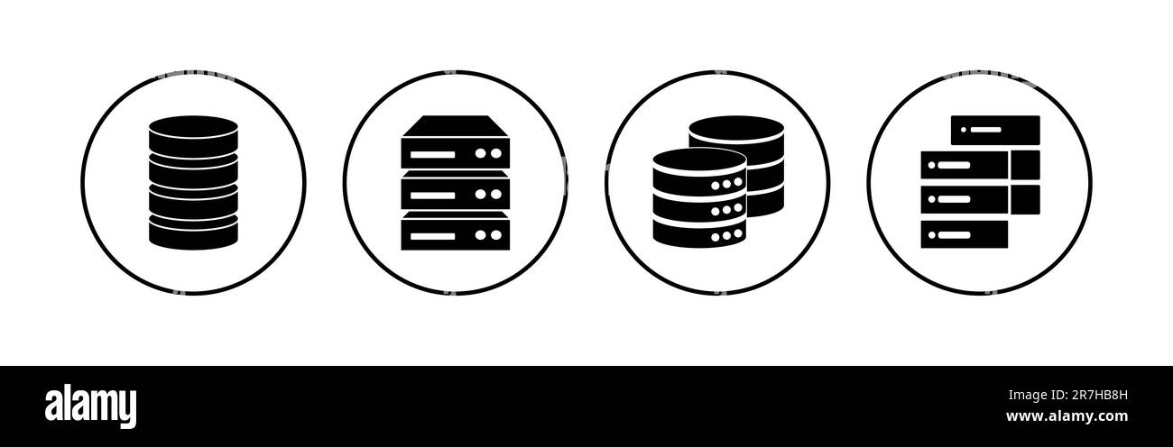 Database icon set. database vector icon Stock Vector Image & Art - Alamy