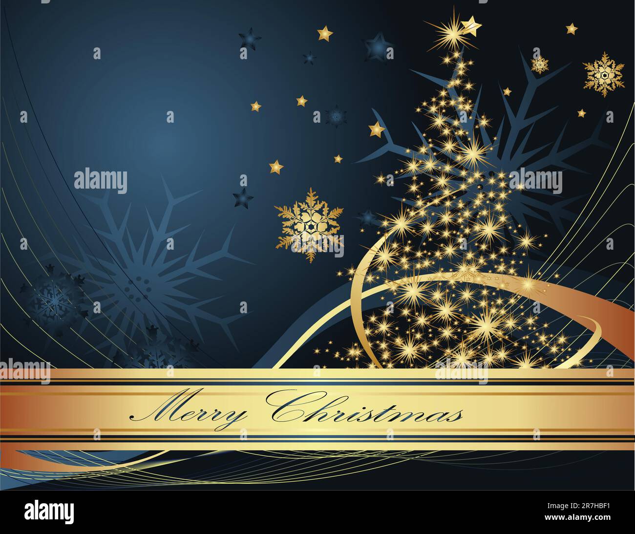 Merry Christmas background gold and blue Stock Vector Image & Art - Alamy