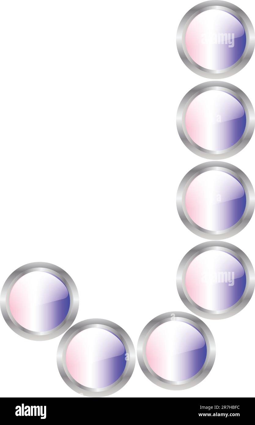 letter in button - vector Stock Vector Image & Art - Alamy