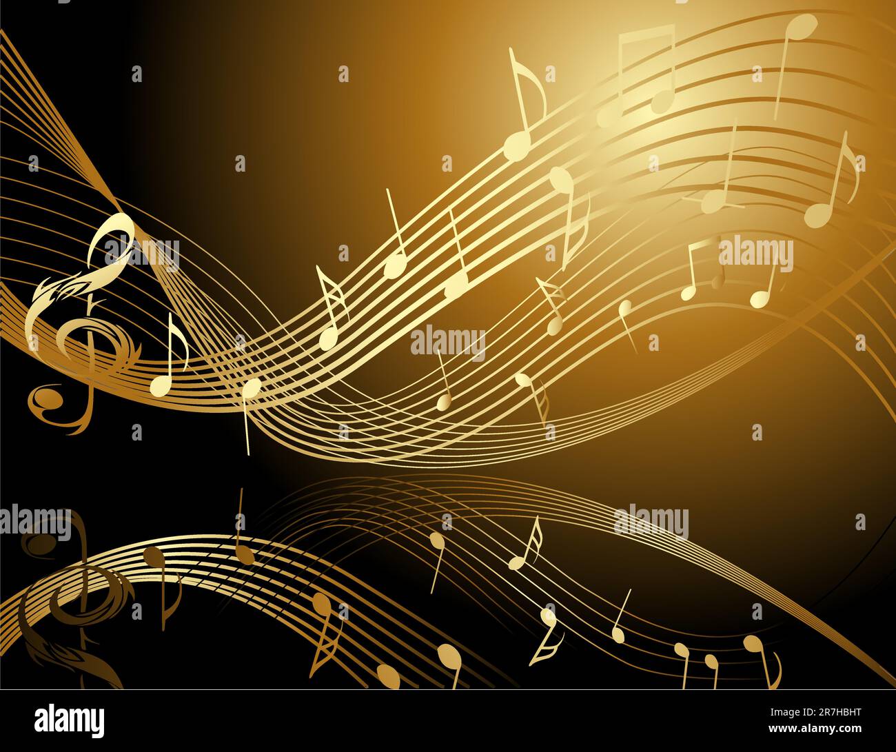 Background with music notes Stock Vector Image & Art - Alamy