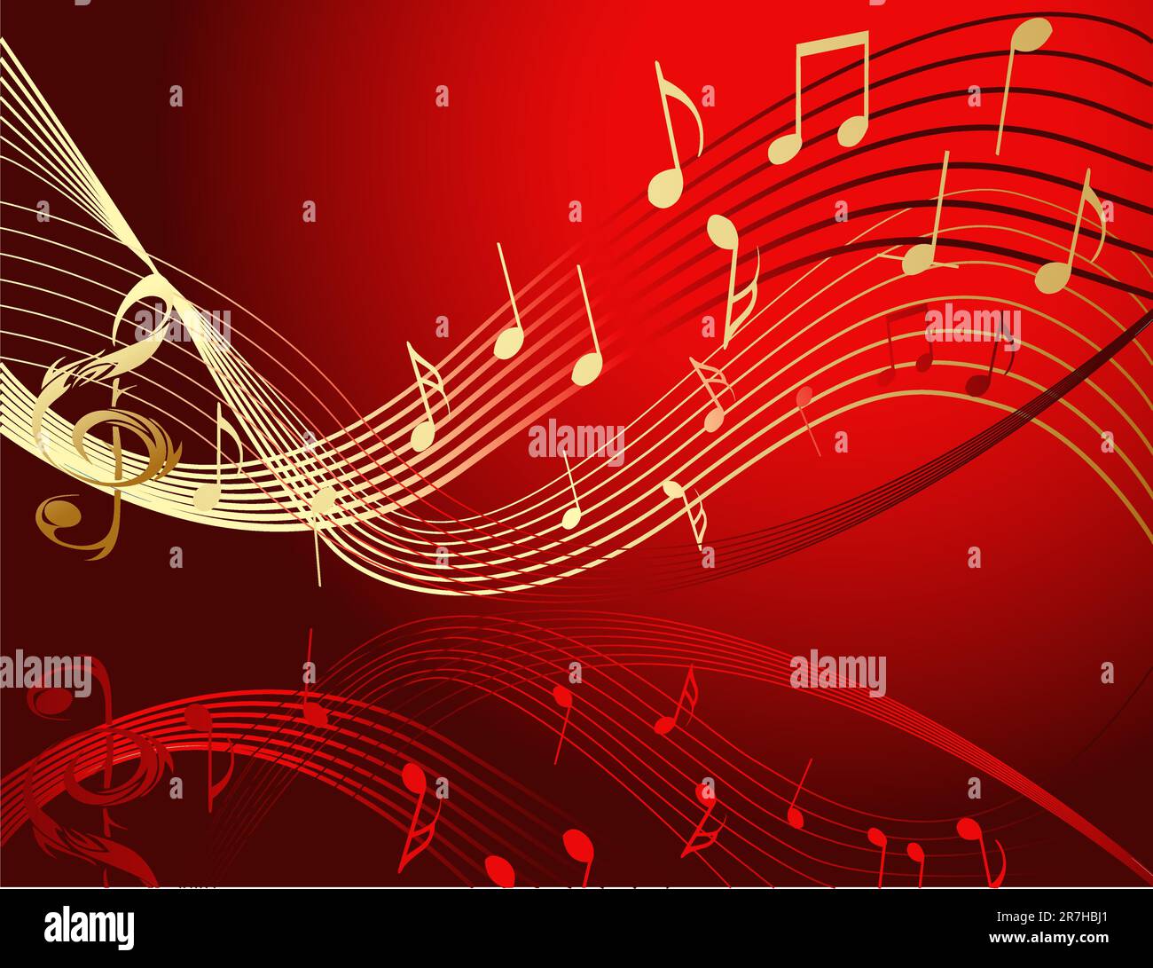 Background with music notes Stock Vector Image & Art - Alamy