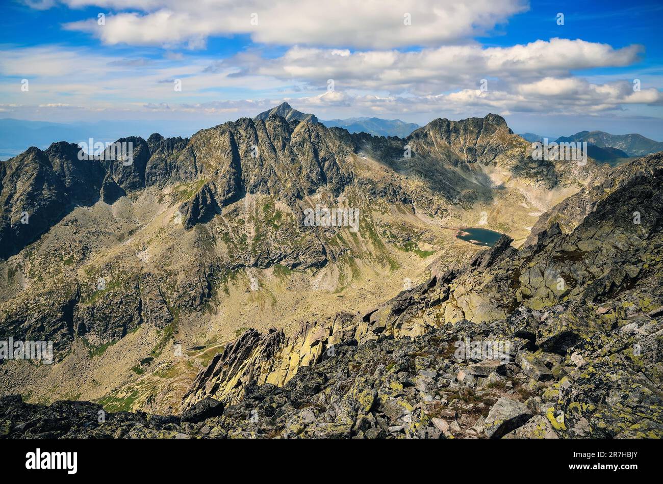 Summer mountain landscape in High Tatra, Slovakia. View of the ...
