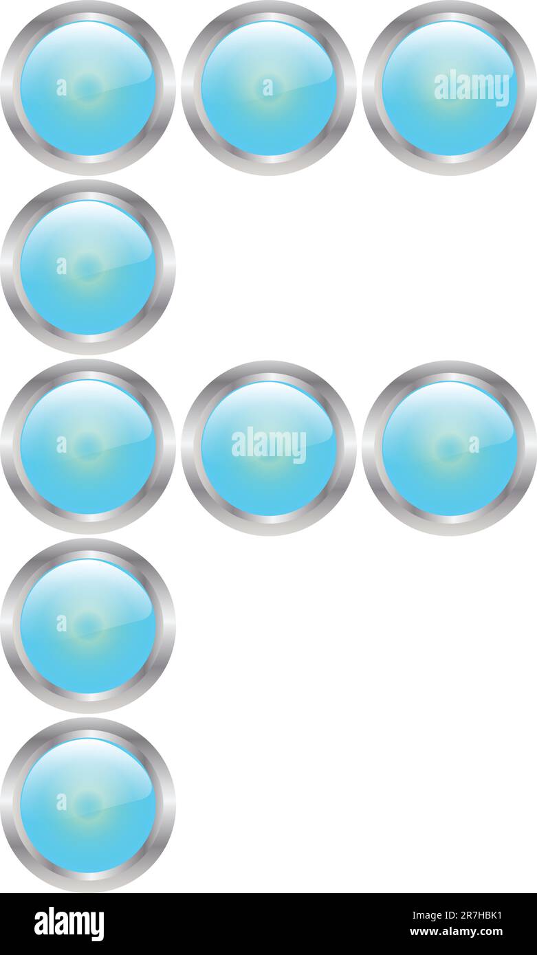 letter in button - vector Stock Vector Image & Art - Alamy