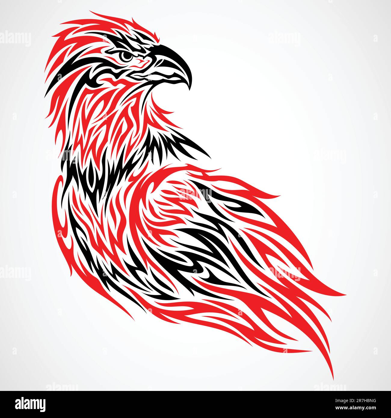 Tribal Eagle Head Tattoo