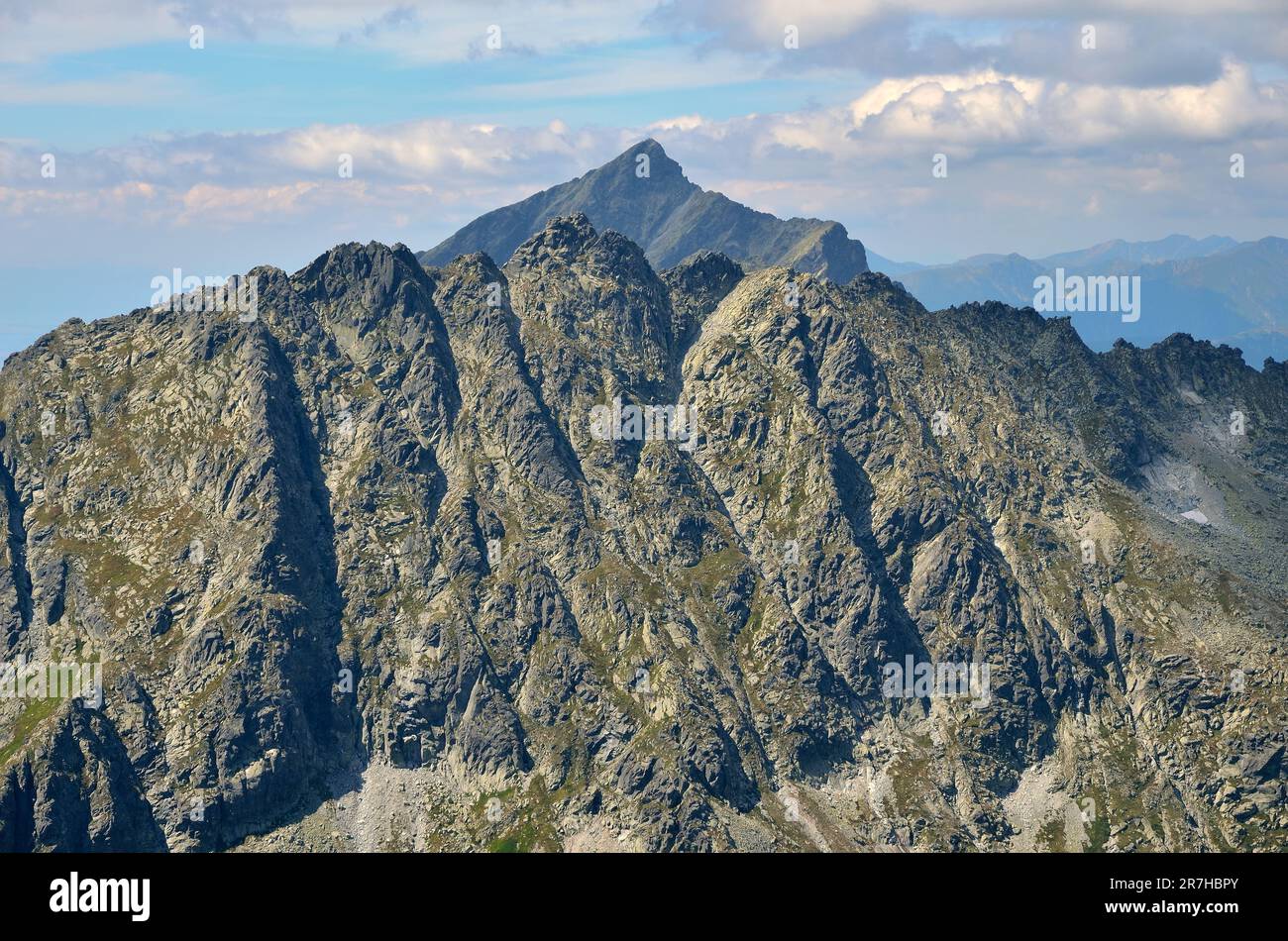 Summer mountain landscape in High Tatra, Slovakia. Rocky peaks in High ...