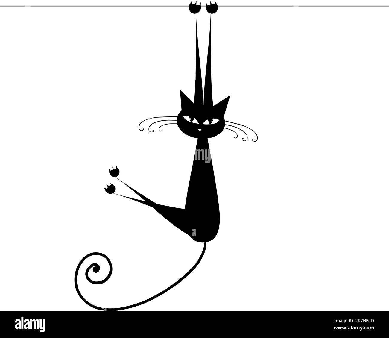 Funny cat silhouette black for your design Stock Vector Image & Art - Alamy