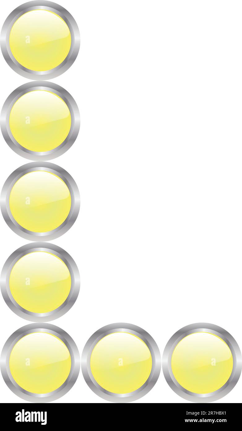 letter in button - vector Stock Vector Image & Art - Alamy