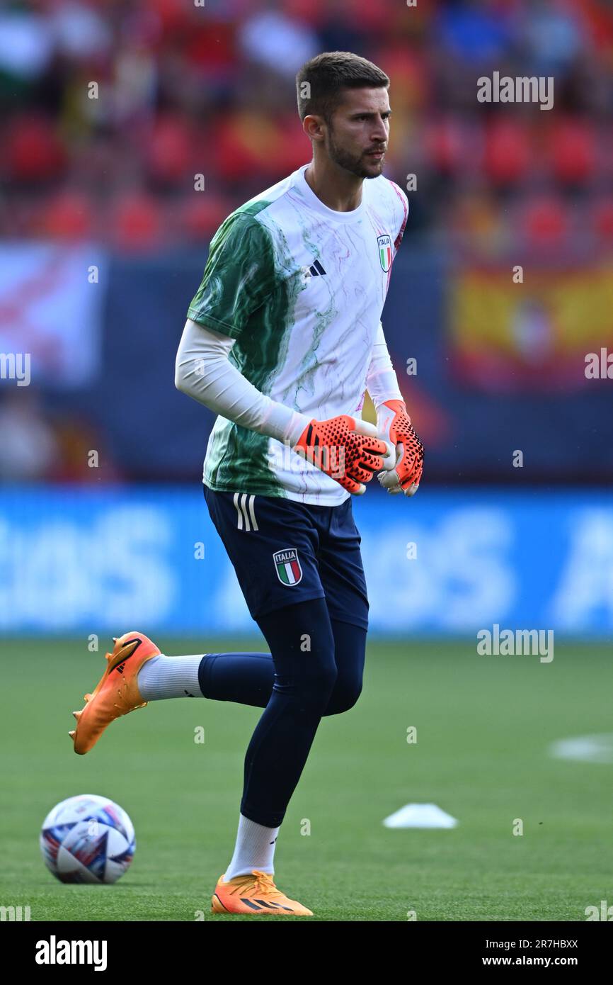 Guglielmo Vicario (Italy) during the UEFA Nations League 2022-2023 match between Spain 2-1 Italy ...