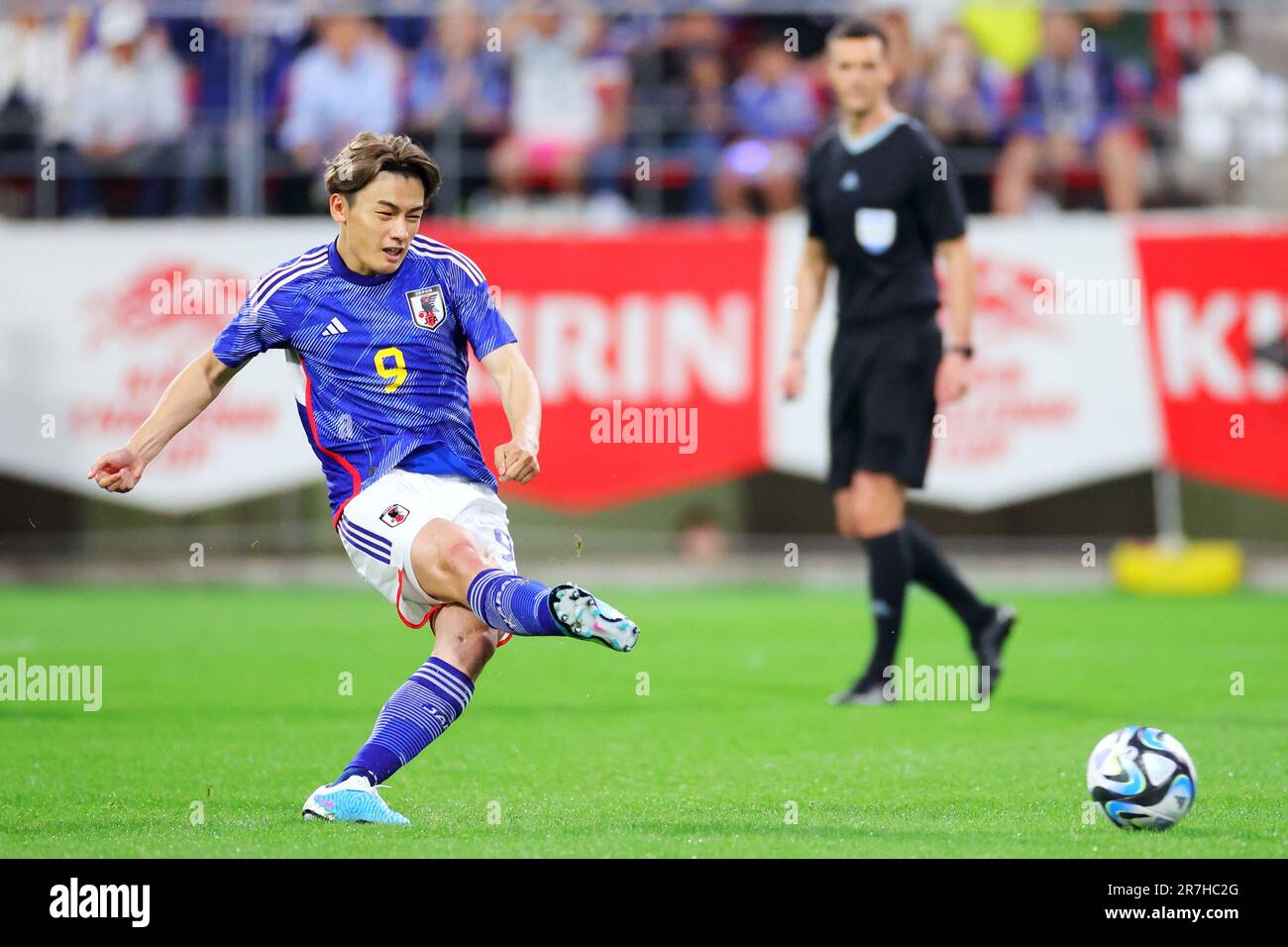 Toyota, Aichi, Japan. 15th June, 2023. Ayase Ueda (JPN) Football/Soccer ...