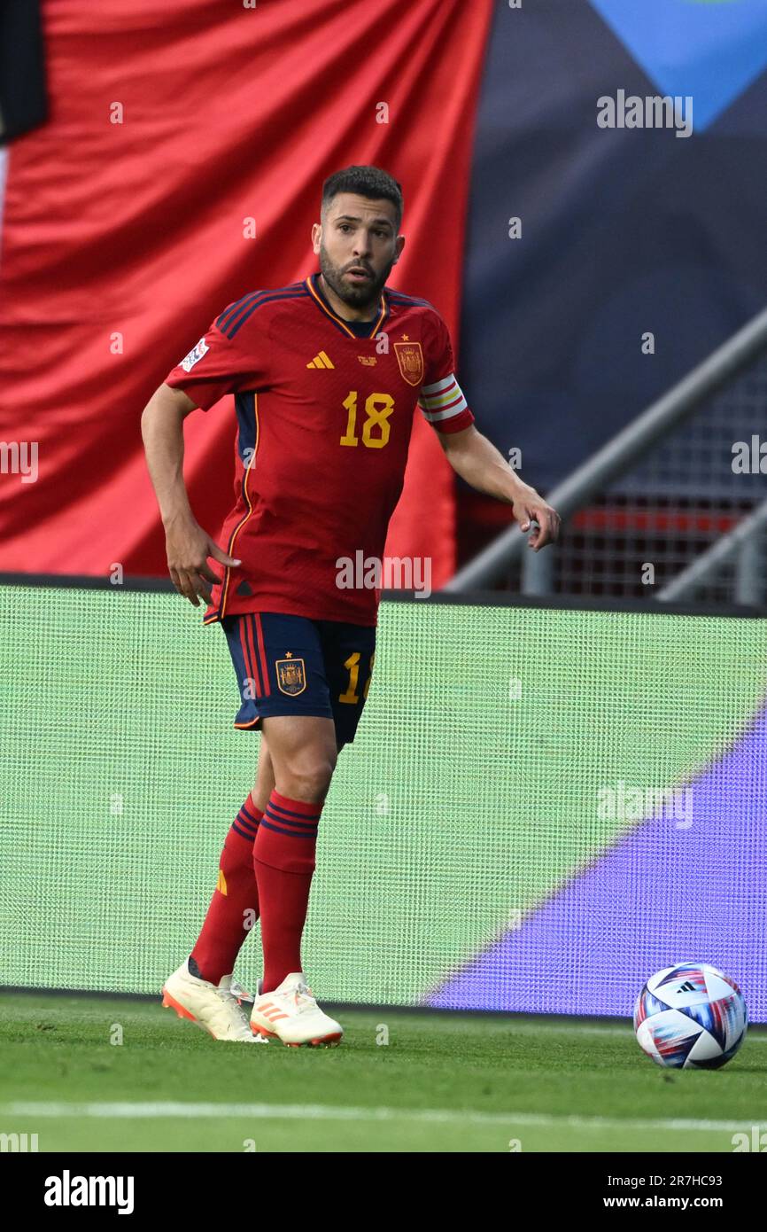 Jordi Alba (Spain) during the UEFA Nations League 2022-2023 match ...