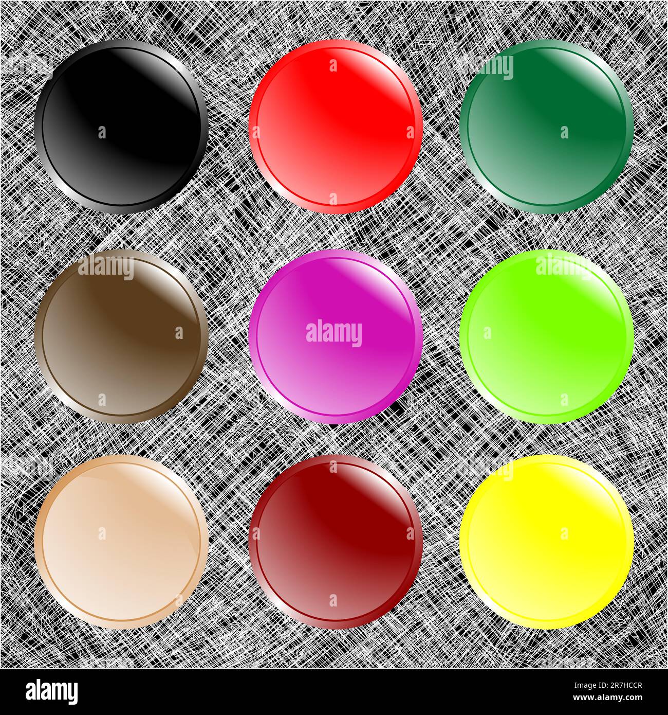 round web buttons over white stripes, abstract art illustration Stock ...