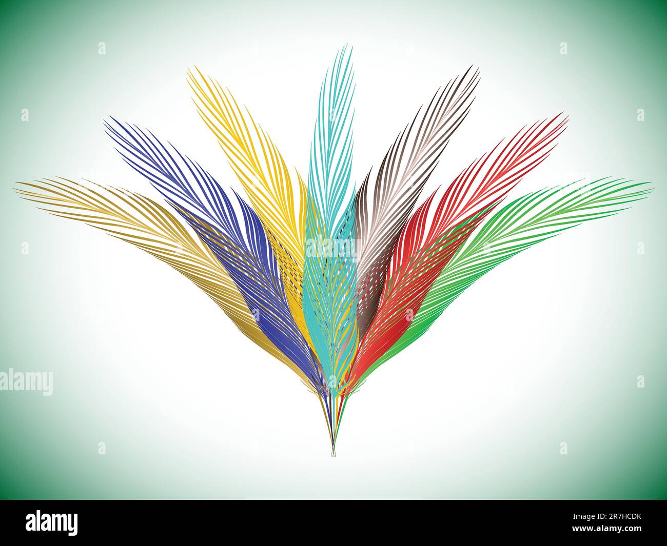 feathers fan, abstract vector art illustration Stock Vector Image & Art ...