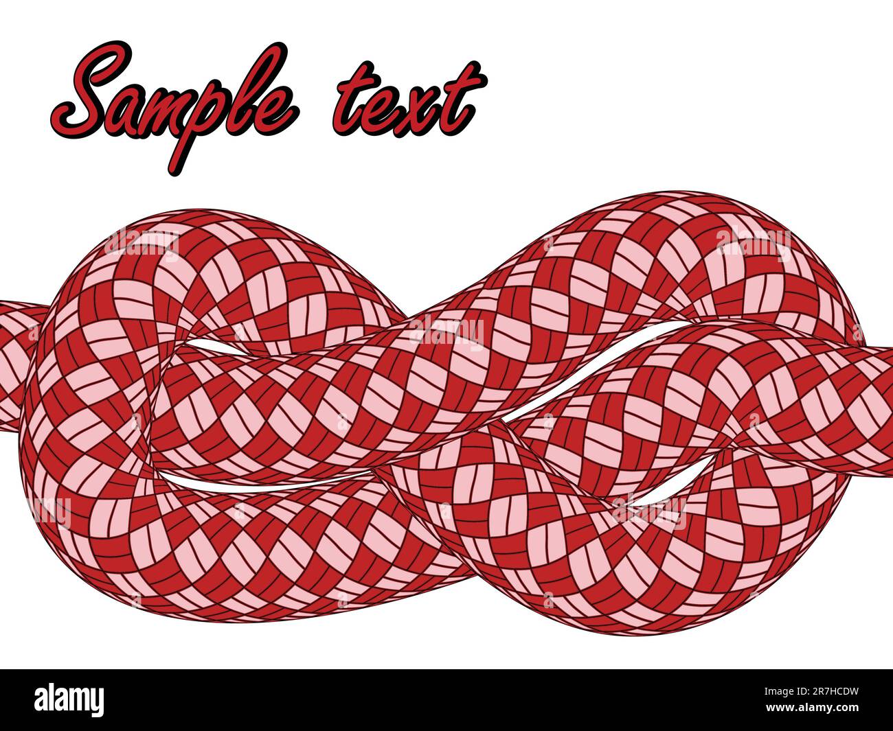 eight shaped knot against white background, abstract vector art ...