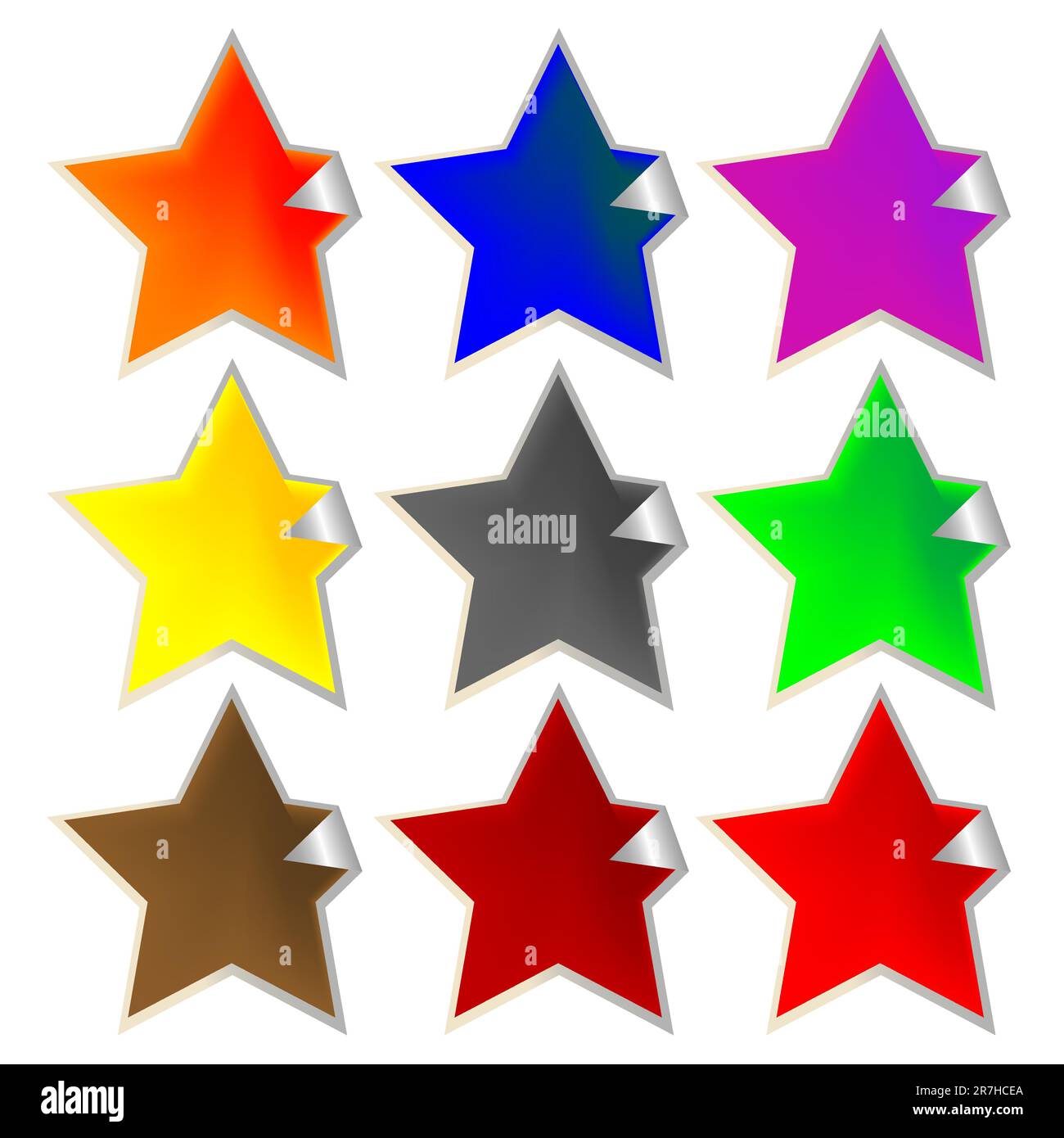 fresh star-shaped labels, vector art illustration Stock Vector Image ...