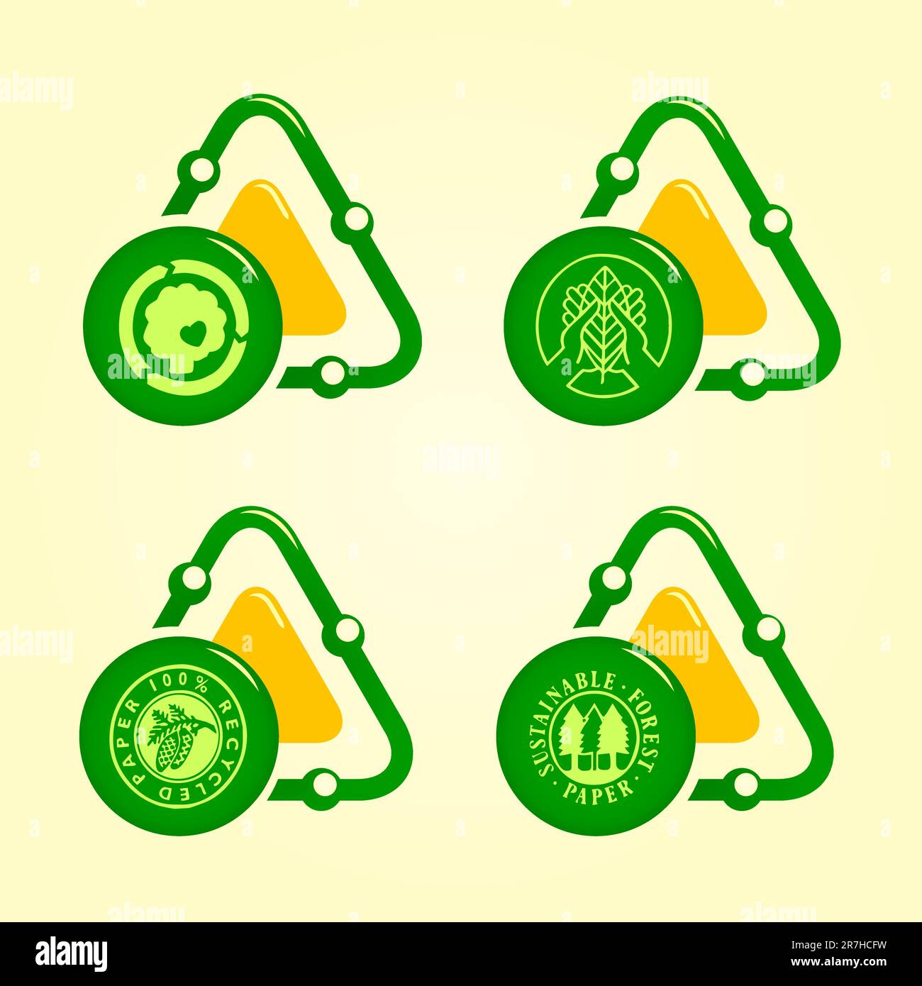 vector set of four tree awareness icons Stock Vector Image & Art - Alamy