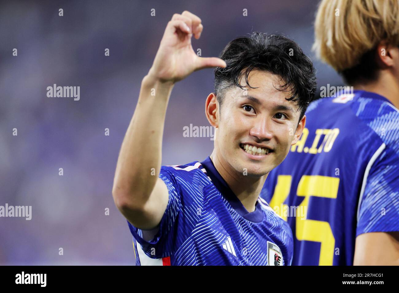 Toyota, Aichi, Japan. 15th June, 2023. Ryoya Morishita (JPN) Football/Soccer : KIRIN Challenge ...
