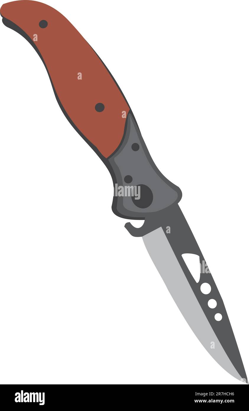 Penknife. A sharp knife. A knife on the button Stock Vector Image & Art ...