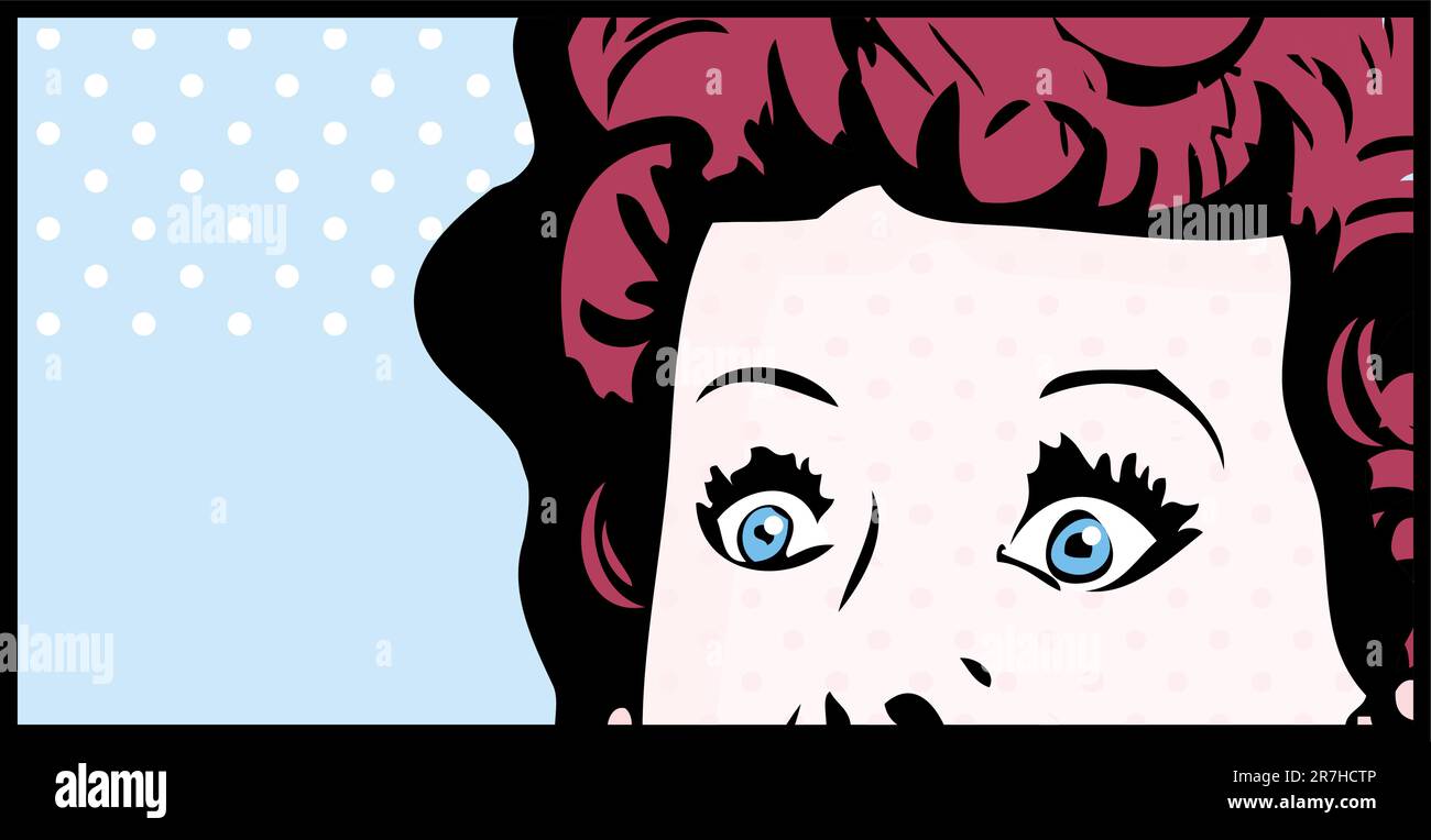 Vintage comic girl Stock Vector Images - Alamy