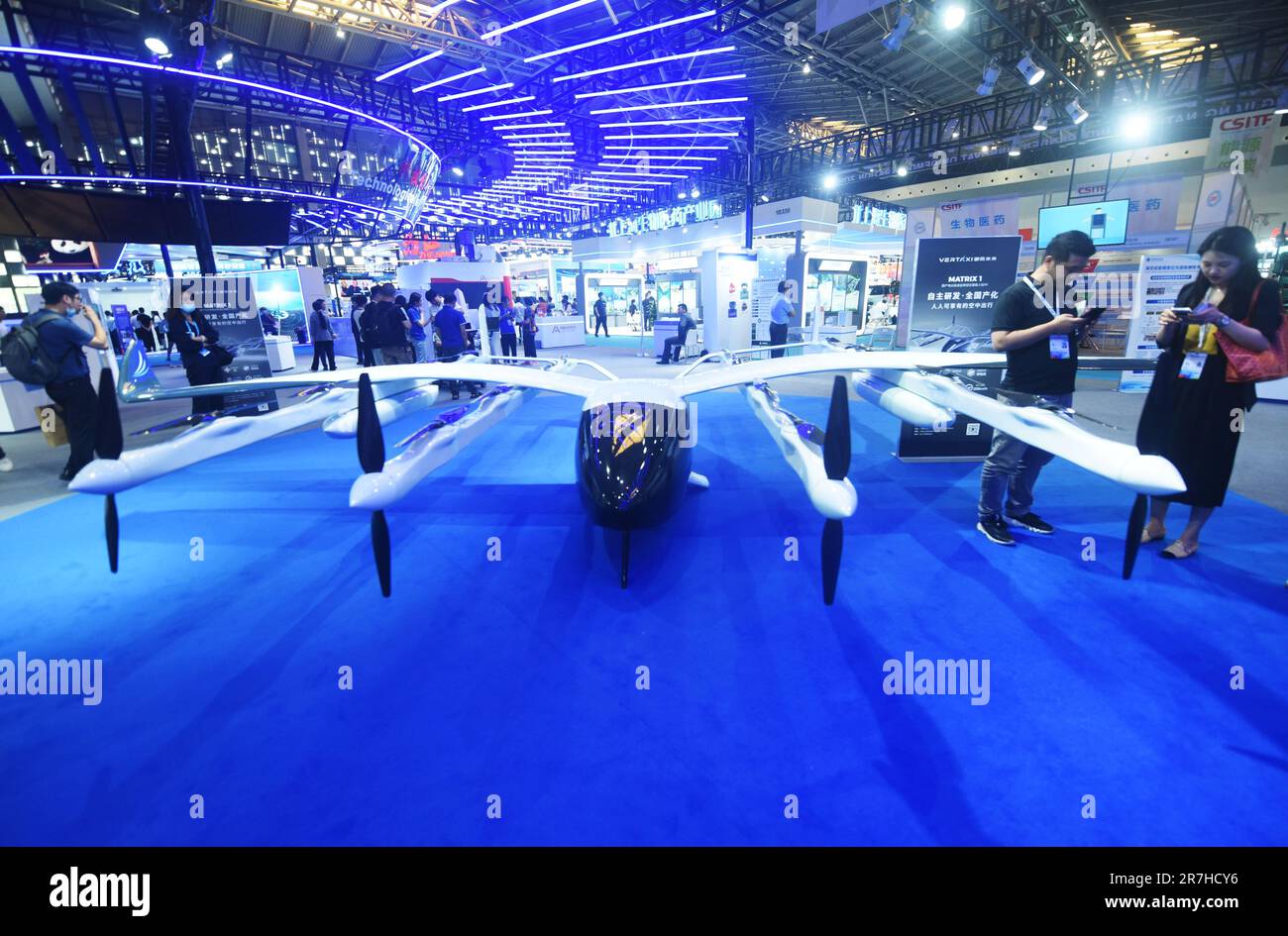 SHANGHAI, CHINA - JUNE 15, 2023 - Visitors visit a new domestic manned ...