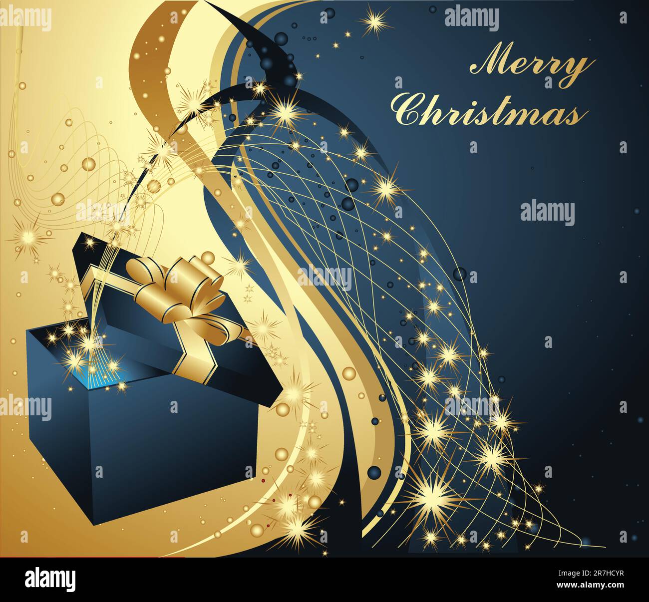 Merry Christmas background gold and blue Stock Vector Image & Art - Alamy