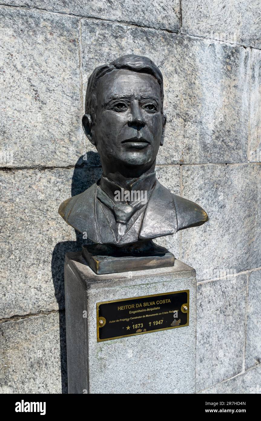 Sculpture of Heitor da Silva Costa, author and constructor of Christ ...