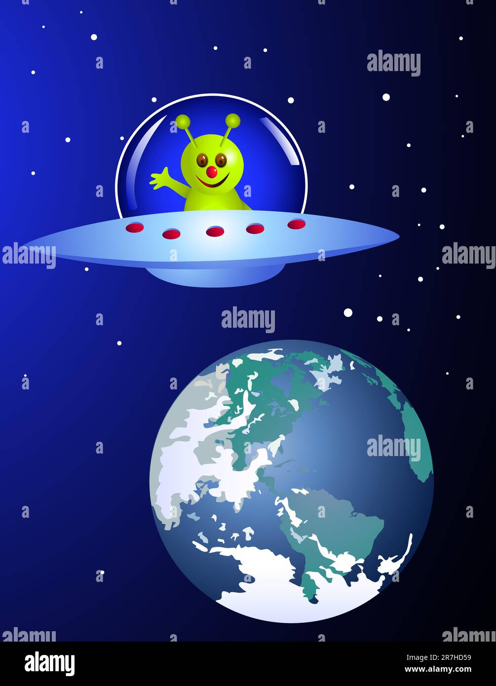 Alien cartoon Stock Vector Images - Alamy